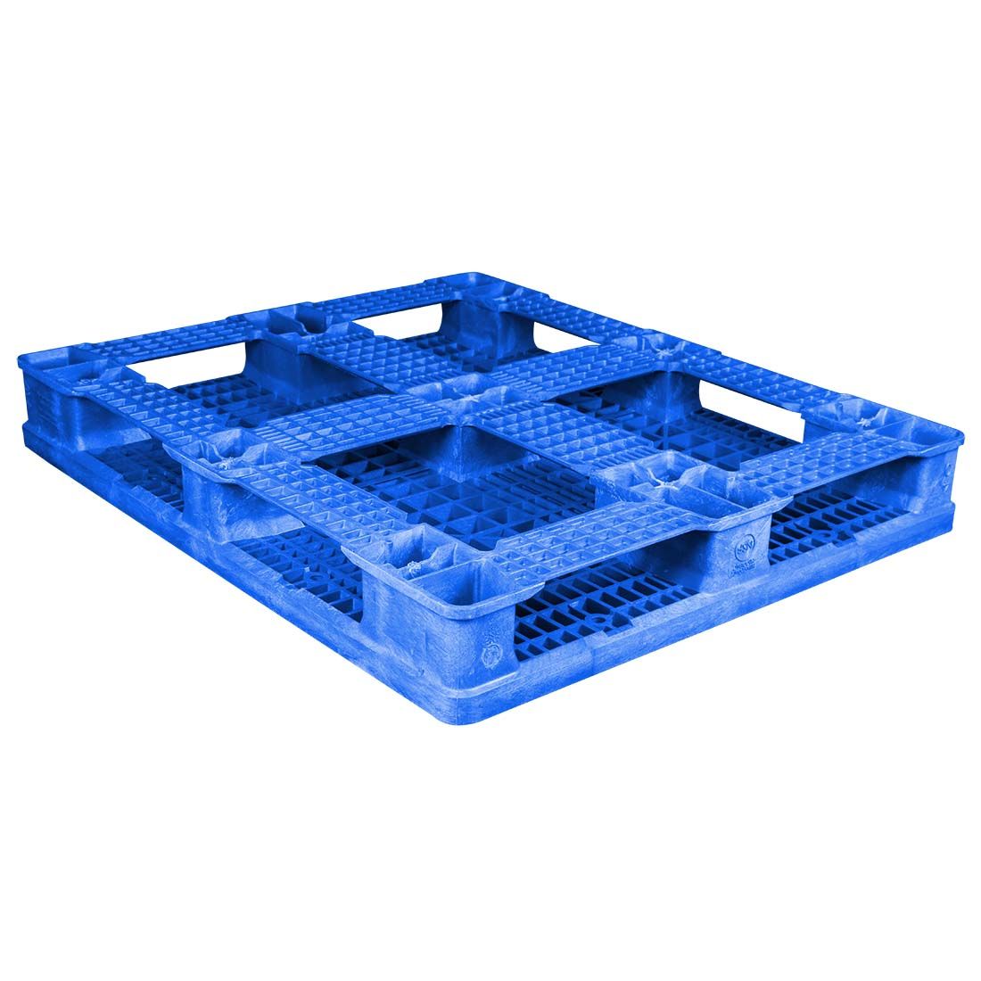 40 x 48 Rackable FDA Plastic Pallet w/Lip - Blue | One Way...