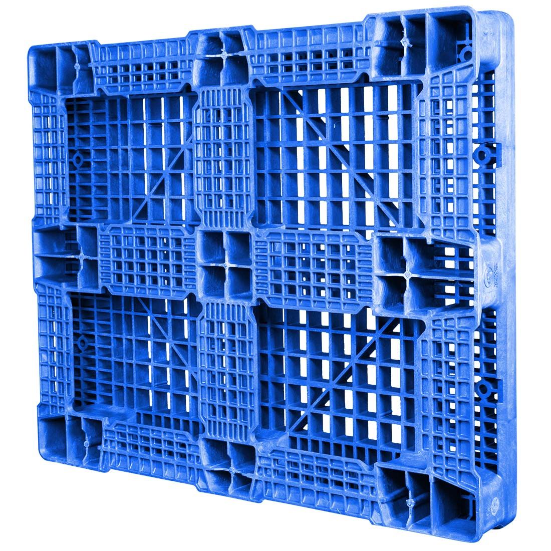 40 x 48 Rackable FDA Plastic Pallet w/Lip - Blue | One Way...