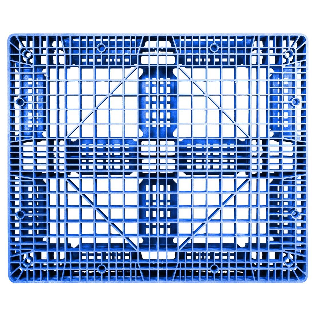 40 x 48 Rackable FDA Plastic Pallet w/Lip - Blue | One Way...