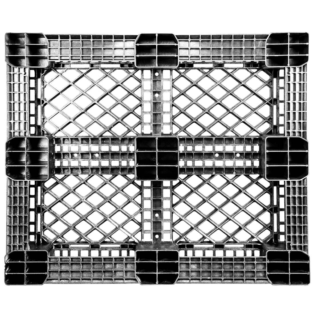 40 x 48 Rackable Picture Frame Plastic Pallet w/Safety Lip - Black...