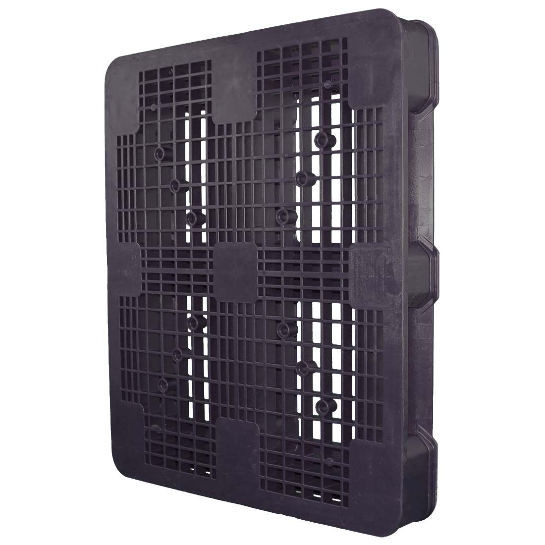 40 x 48 Rackable Ventilated FDA Plastic Pallet - Black w/Lip | One...