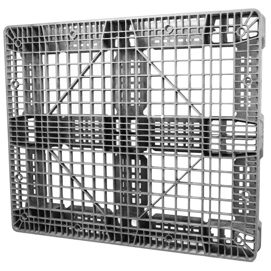 40 x 48 Stackable FDA Approved Plastic Pallet - Grey | One Way...