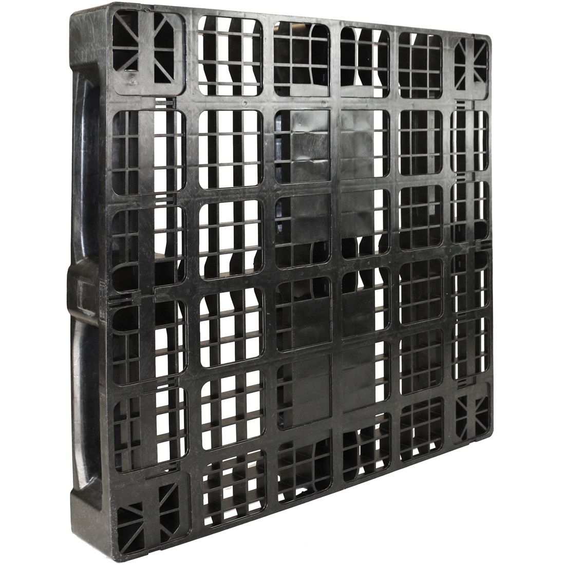 43 x 43 Rackable Stackable Plastic Pallet w/Metal Rods - Black - 3...