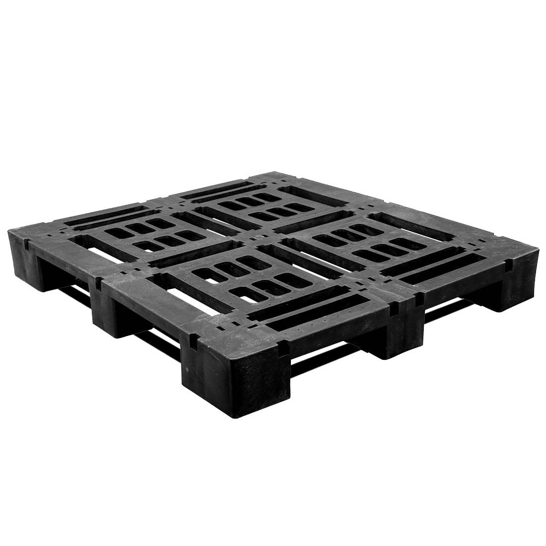 45 x 48 Heavy Duty Rackable Stackable 6 Runner Plastic Pallet | One...
