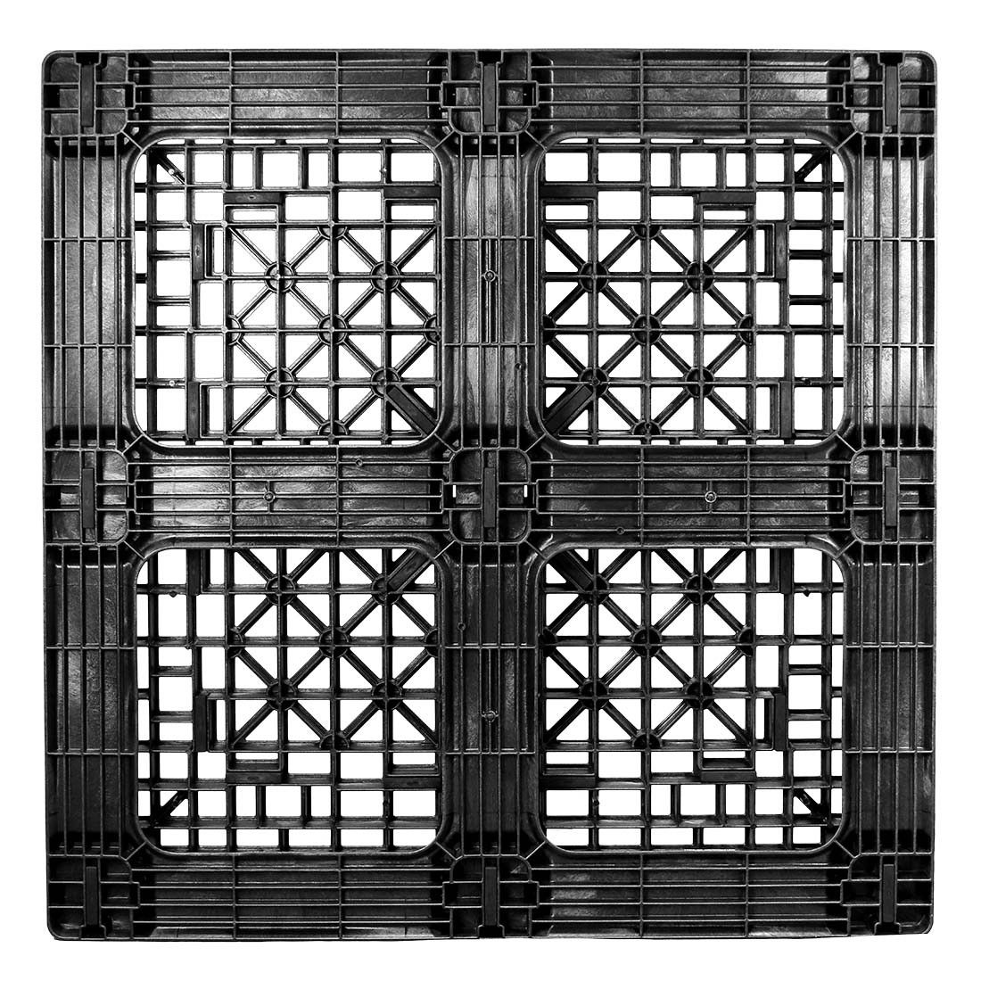 48 x 48 Rackable Stackable Reinforced Plastic Pallet - 3 Rods | One...