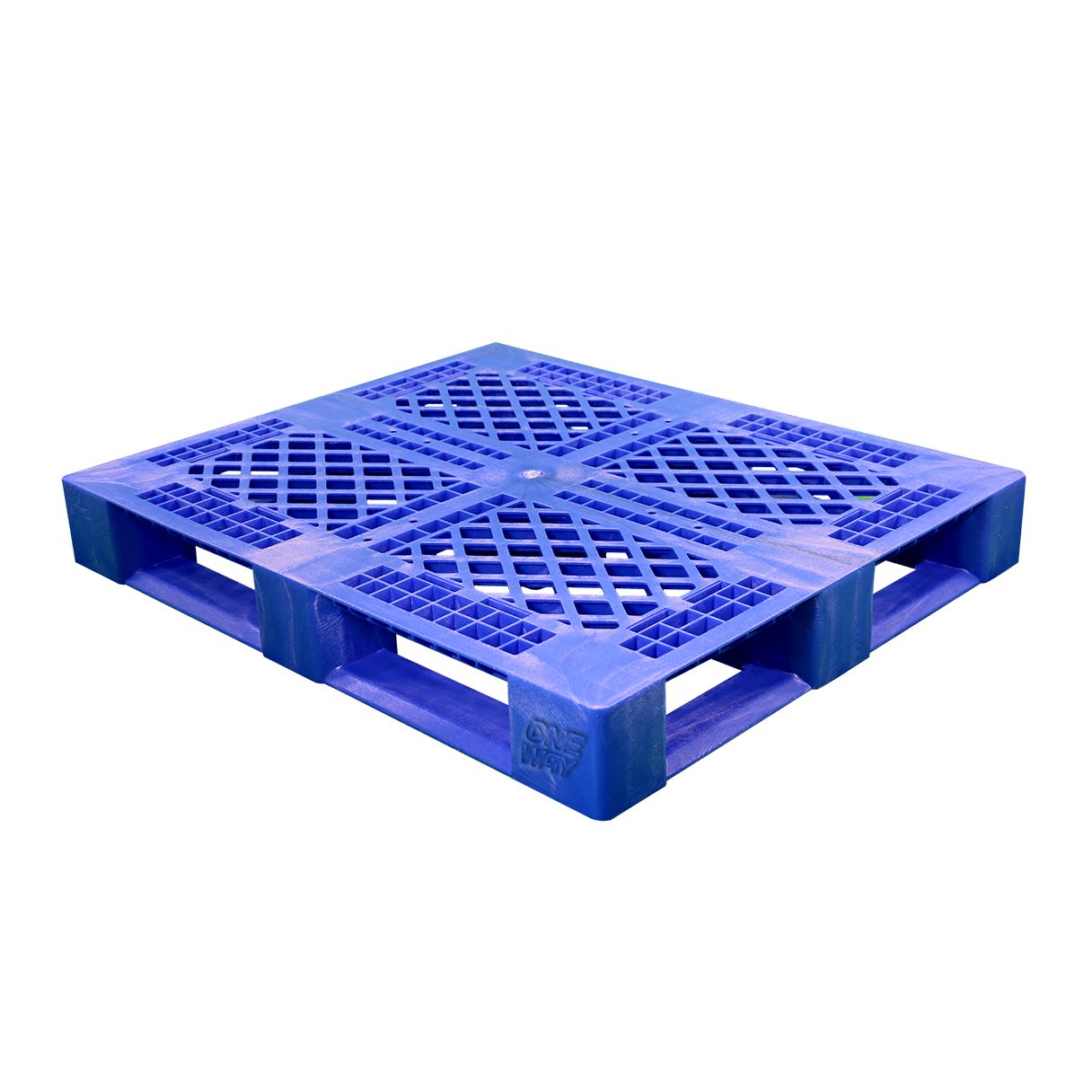 40 x 48 Rackable Plastic FDA Pallet w/ Lip - Blue | One Way...