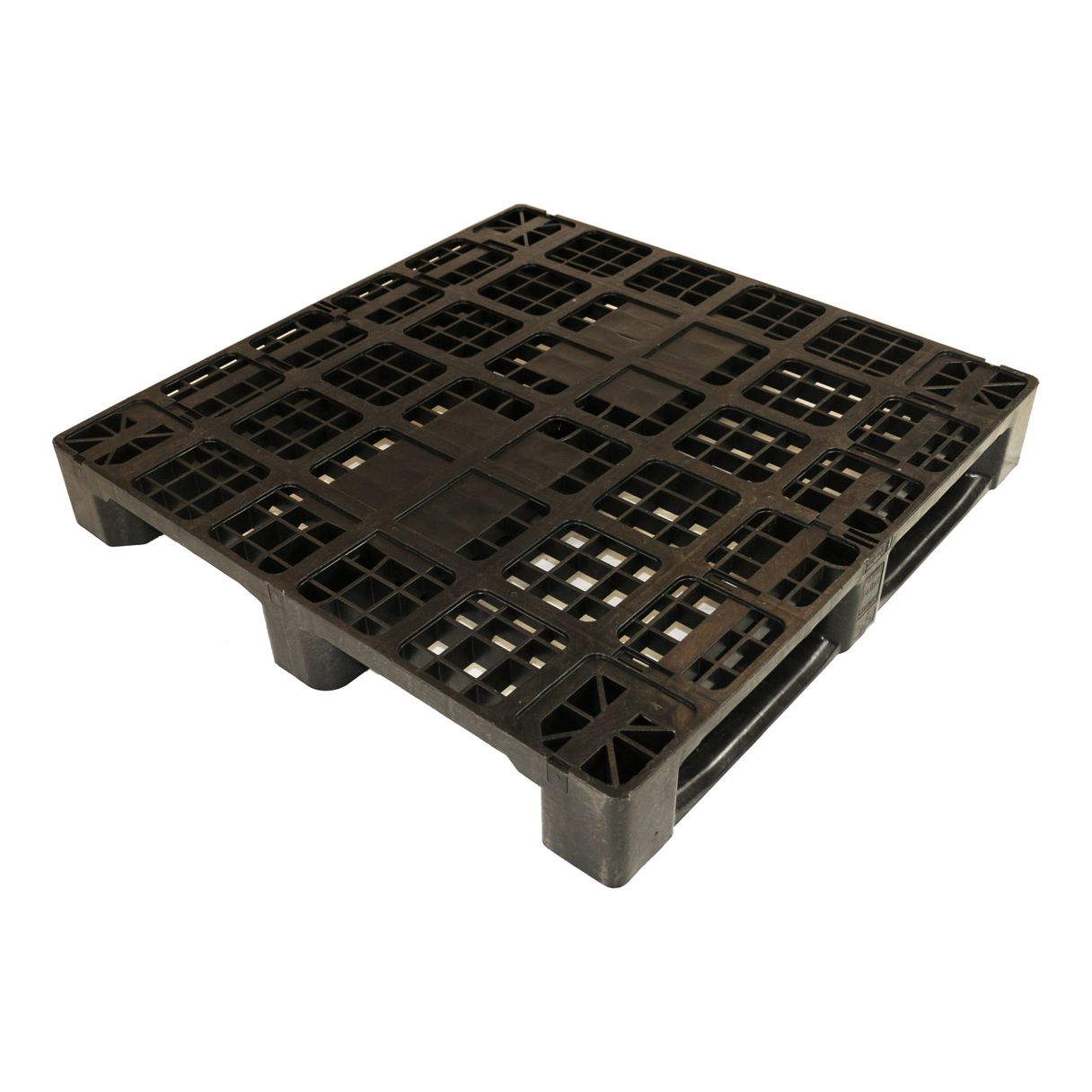 43 x 43 Rackable Stackable Plastic Pallet w/Metal Rods - Black - 3...